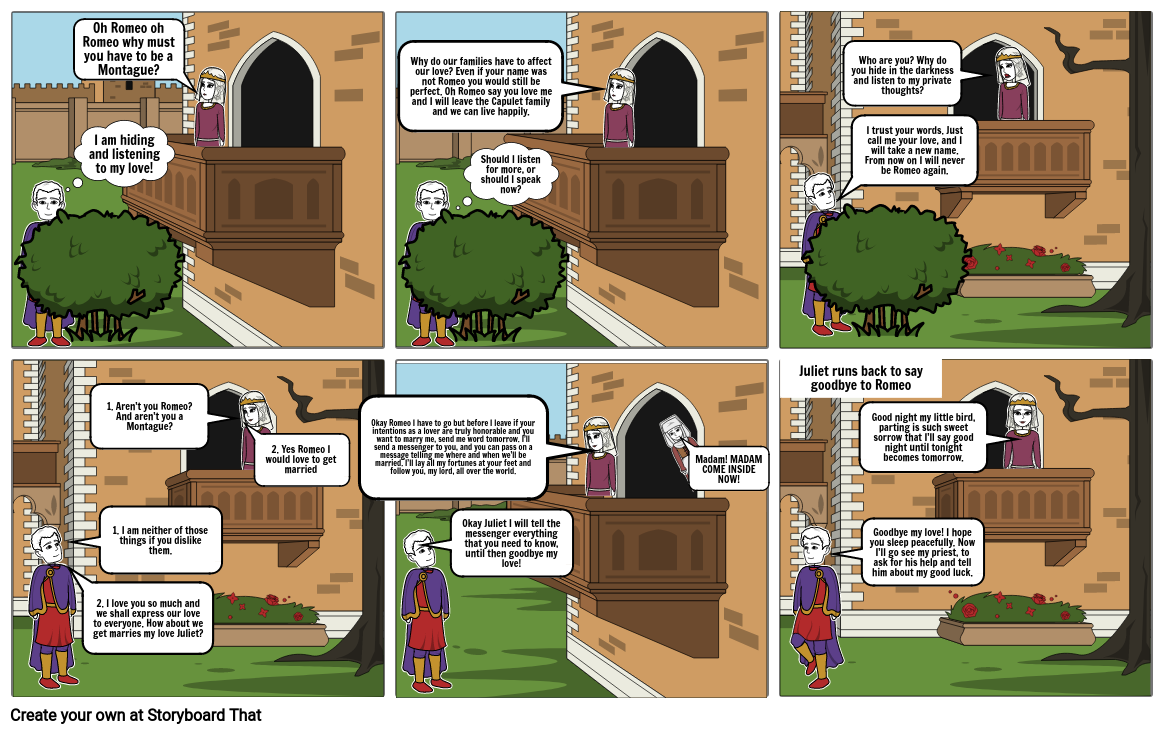 Romeo and Juliet Storyboard par fe3af52f