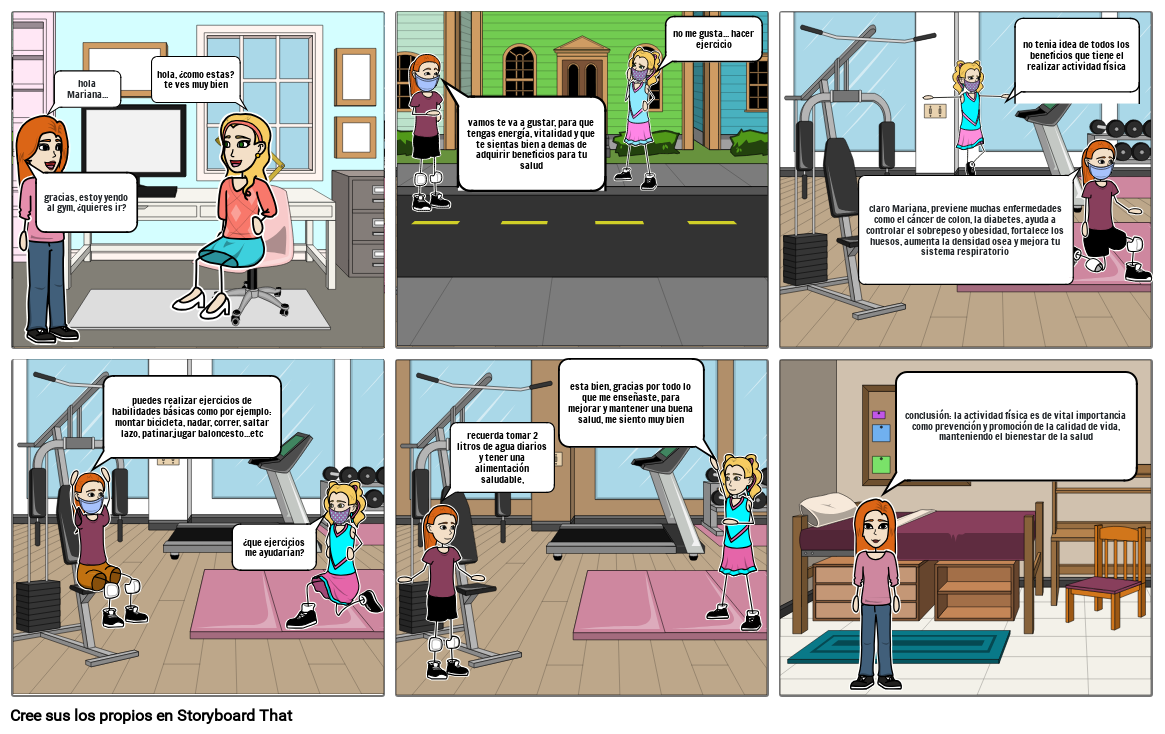 Primer dia de gym Storyboard by fe90b35a
