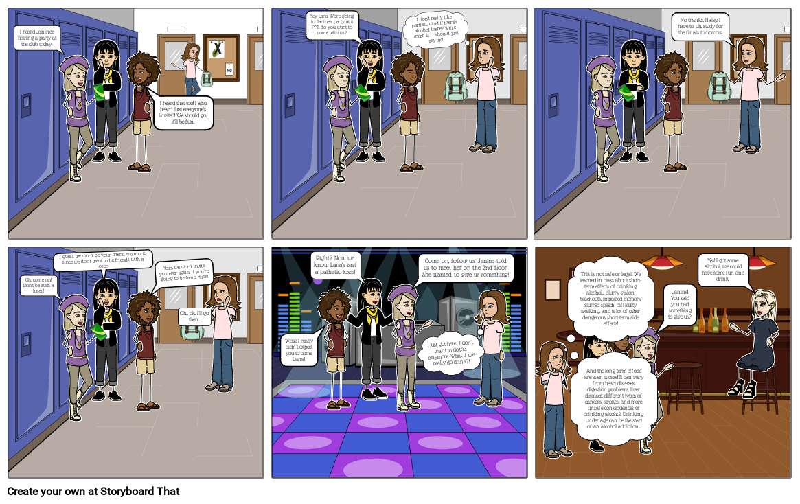Peer Pressure Storyboard By Fea08d42