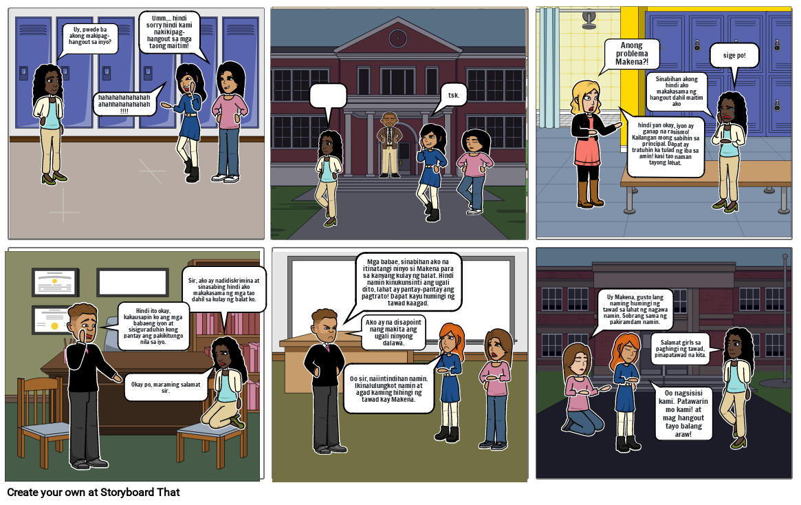 discrimination and racism Storyboard by fed0f4b2