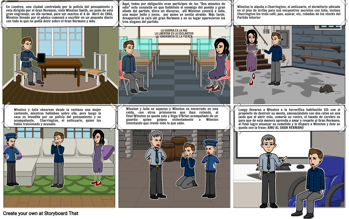 HISTORIETA LIBRO "1984" Storyboard by fernanda_09