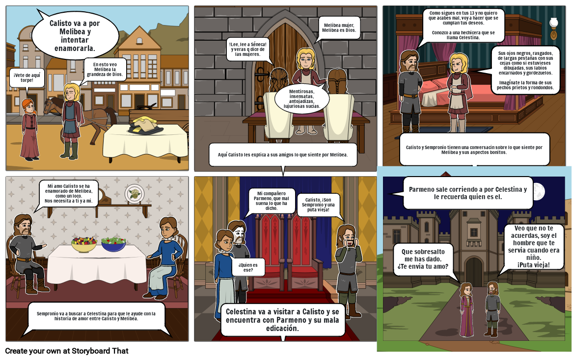 La Celestina de Fernando de Rojas. Storyboard por ffa44b10