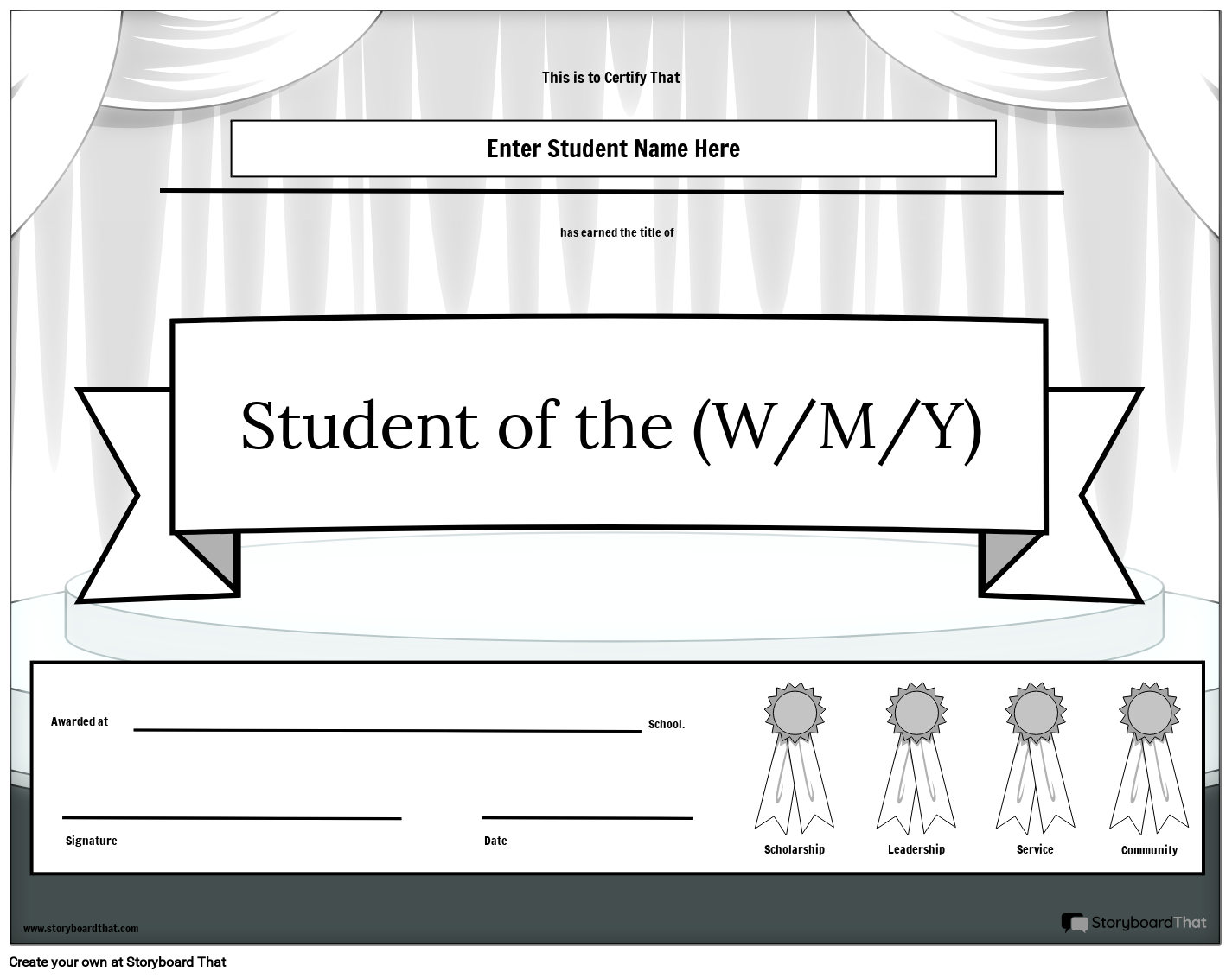 Class Awards Landscape BW 5 Storyboard by fi-examples