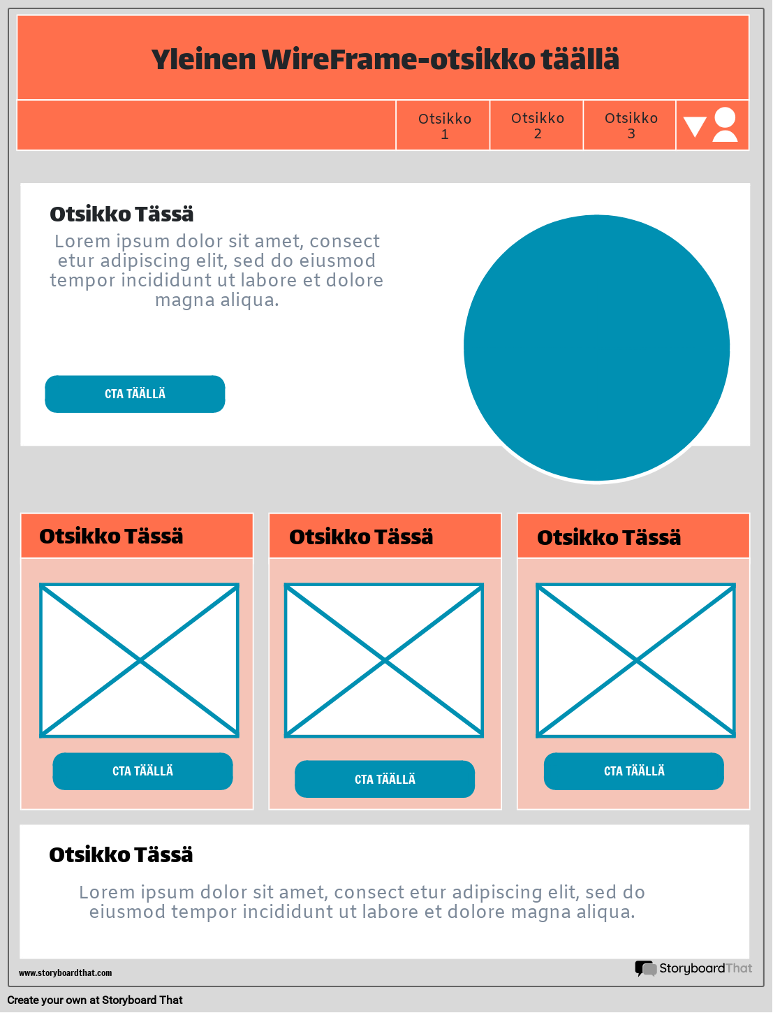 Corporate General WireFrame Template 3 Storyboard Corporate General WireFrame Template 3 Storyboard