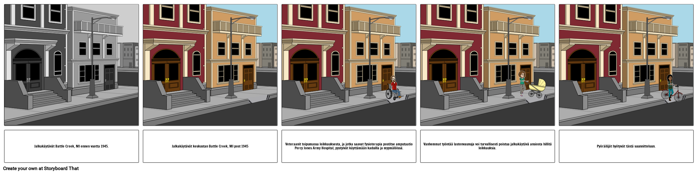 Curb Cut Comic Storyboard by fi-examples