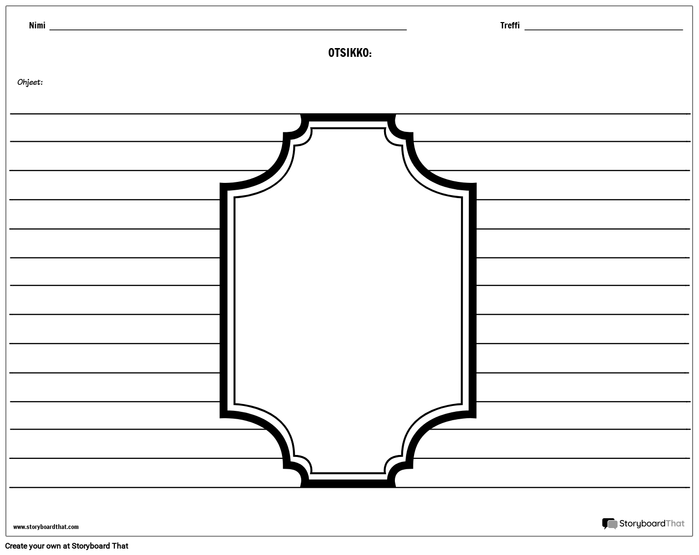Fancy Frame Illustration Kuvakäsikirjoitus by fi-examples