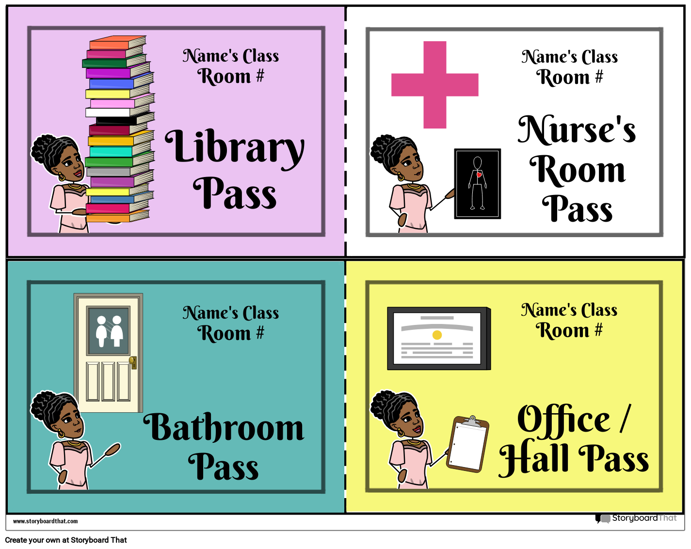 Restroom Pass Template Word