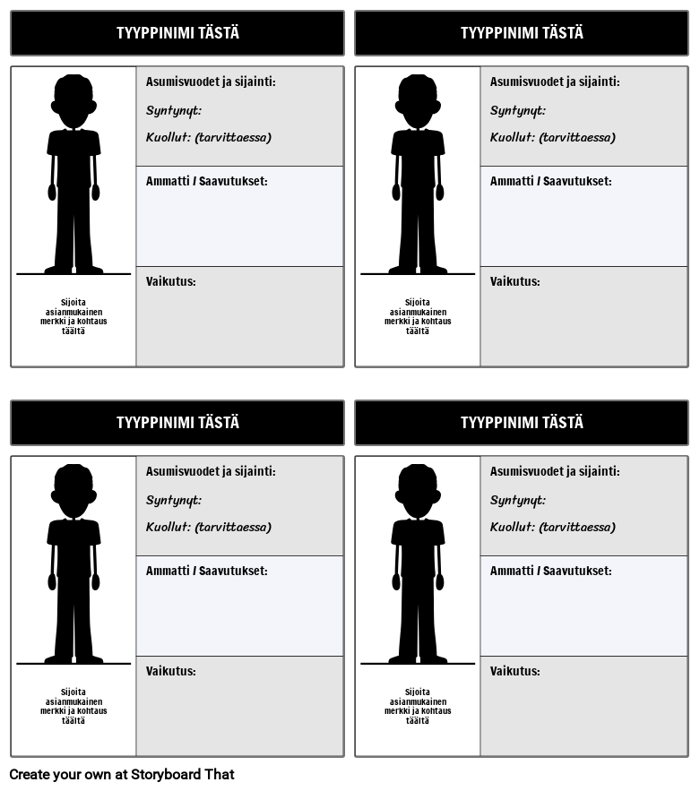 Historiallisten Kuvien Malli Storyboard By Fi examples
