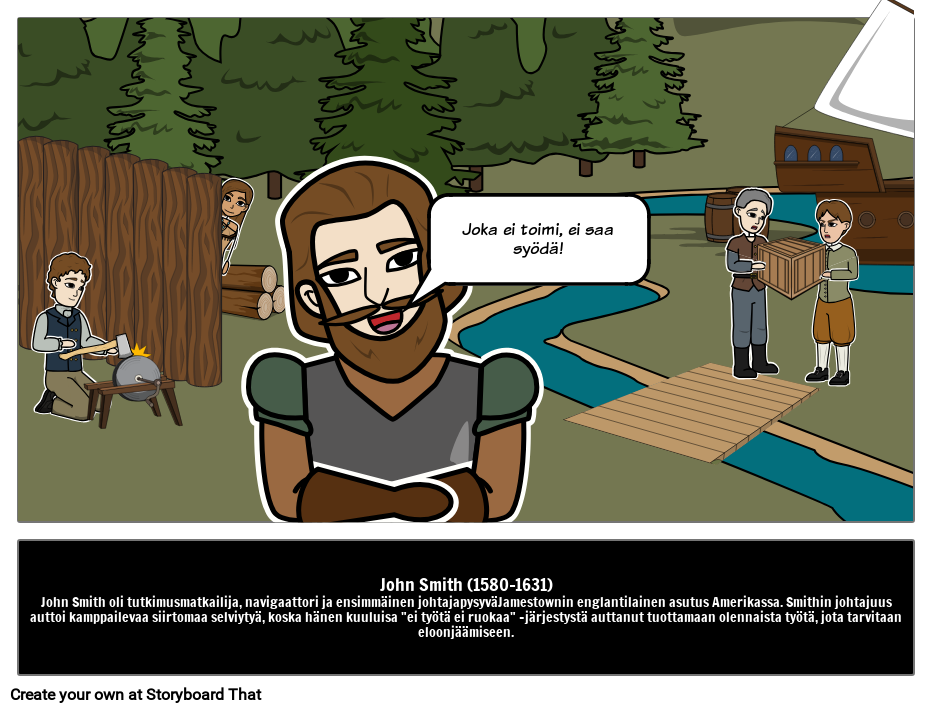 Kuka oli Kapteeni John Smith? Storyboard por fi-examples