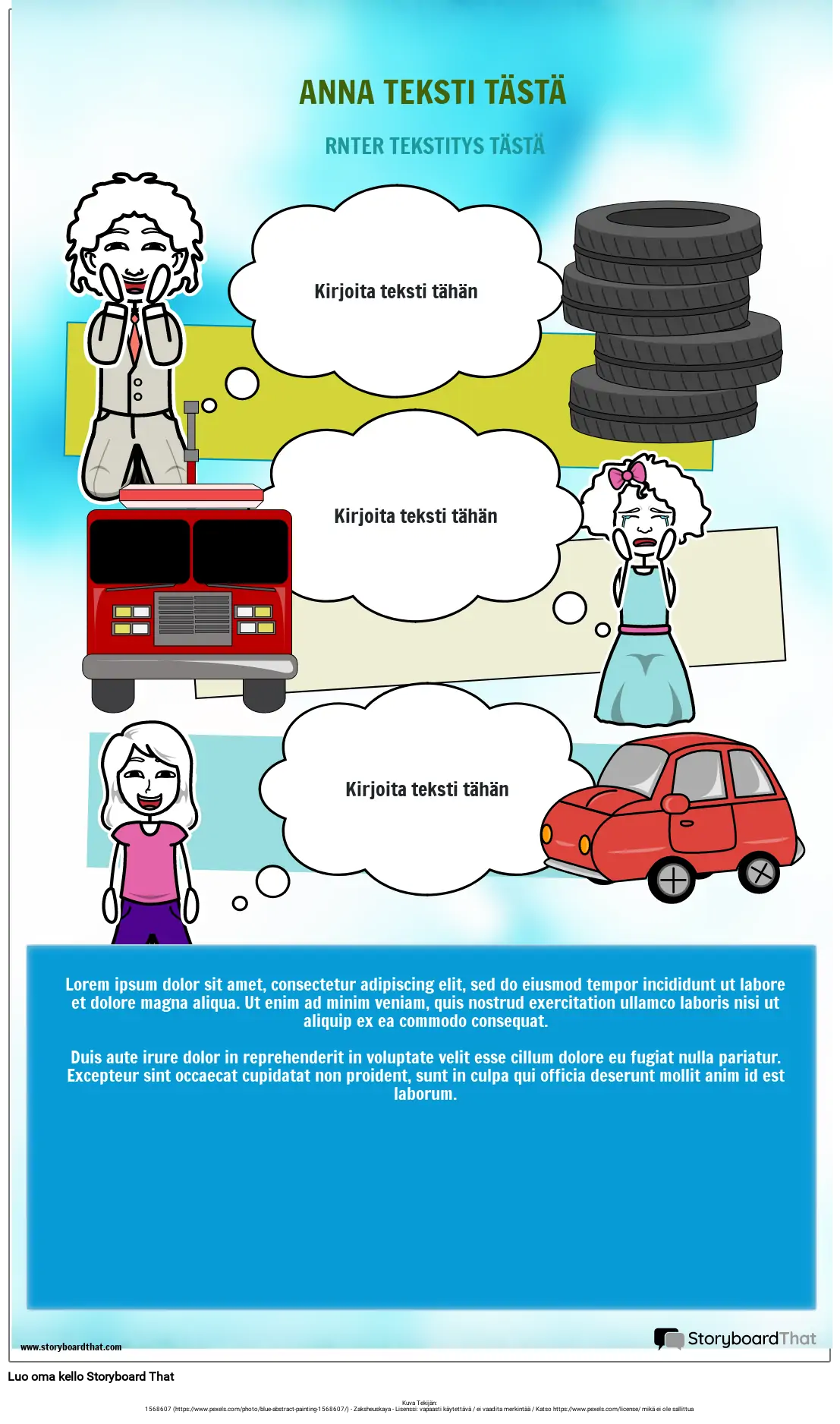 Julkinen palveluilmoitus (PSA) -juliste Storyboard