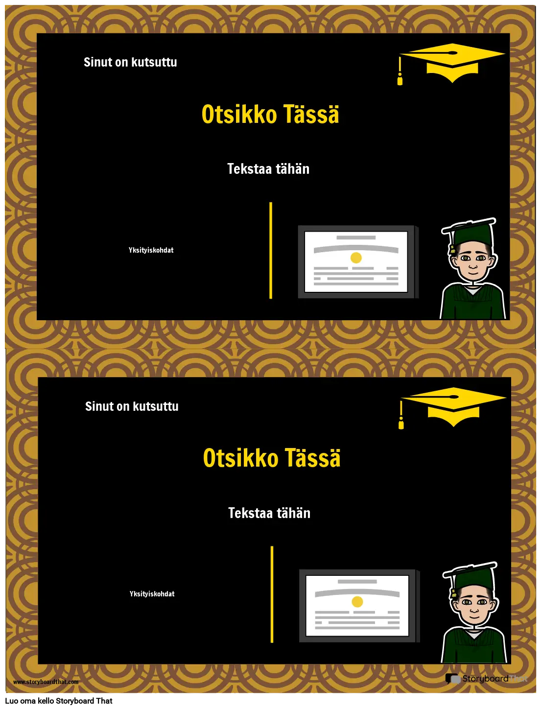 Kutsu Valmistujaistilaisuuteen Kuvakäsikirjoitus by fi-examples