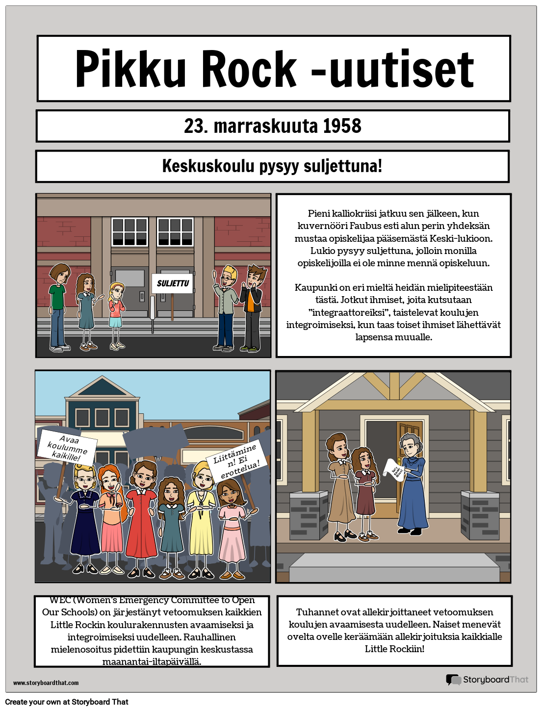 Lionit: Sanomalehti Storyboard por fi-examples