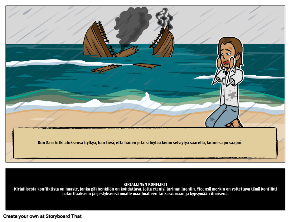 Literary Conflict Storyboard por fi-examples