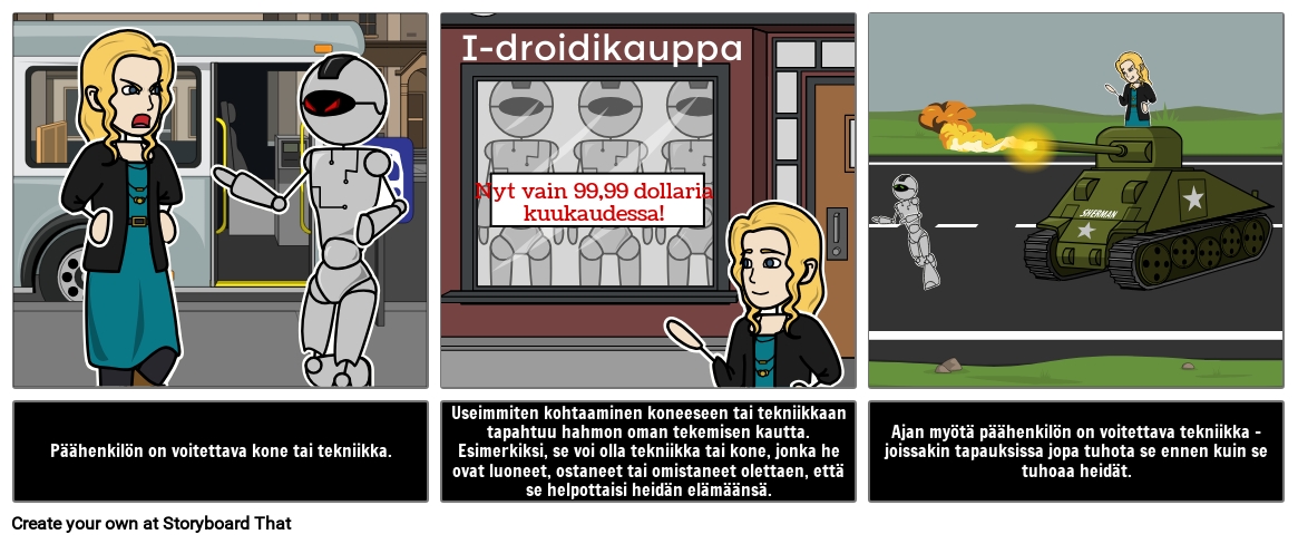 Man vs. Technology Storyboard por fi-examples