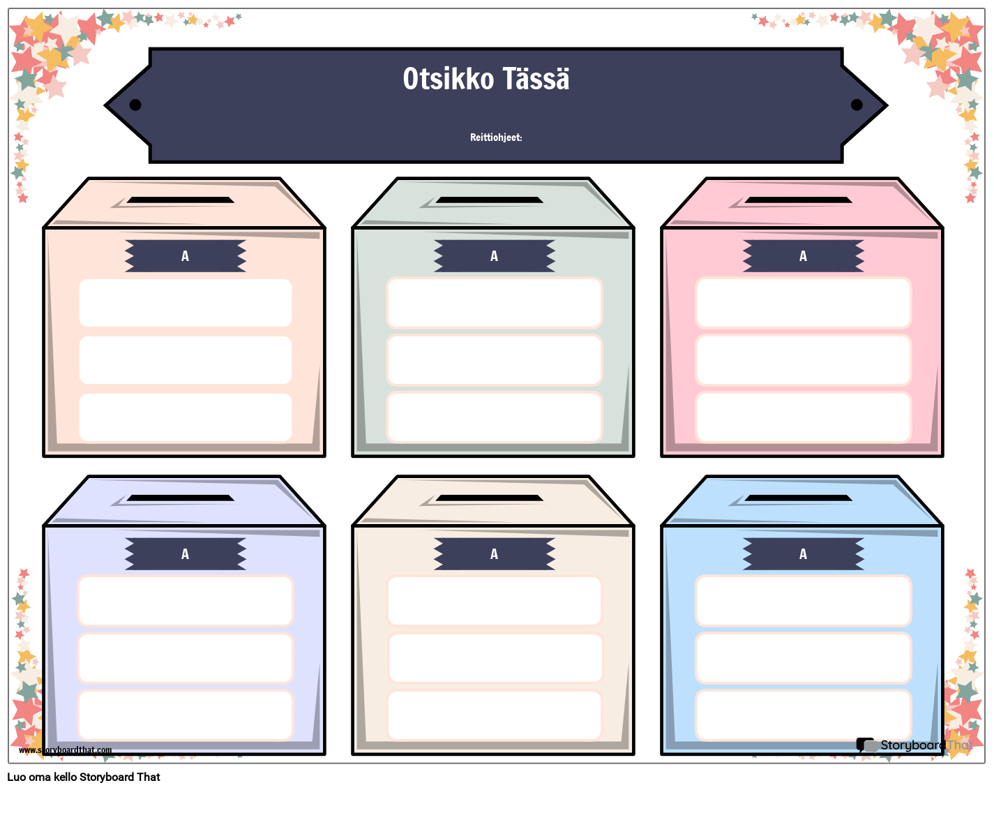 Phonics Sound -työtaulukko Storyboard por fi-examples