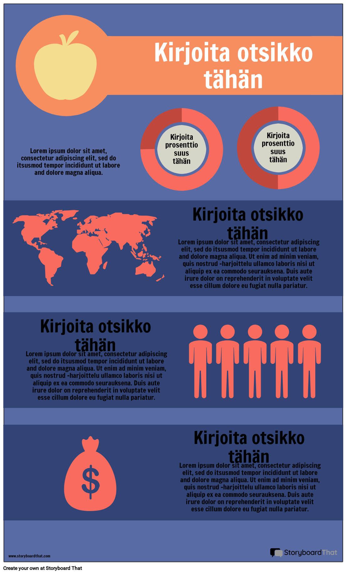 Raportointi Info-3: sta Storyboard par fi-examples