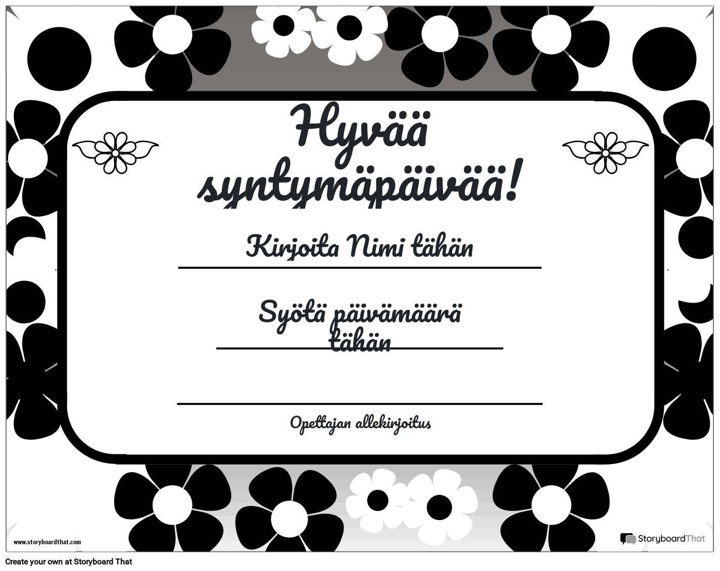 Syntymäpäivä 11 Storyboard por fi-examples