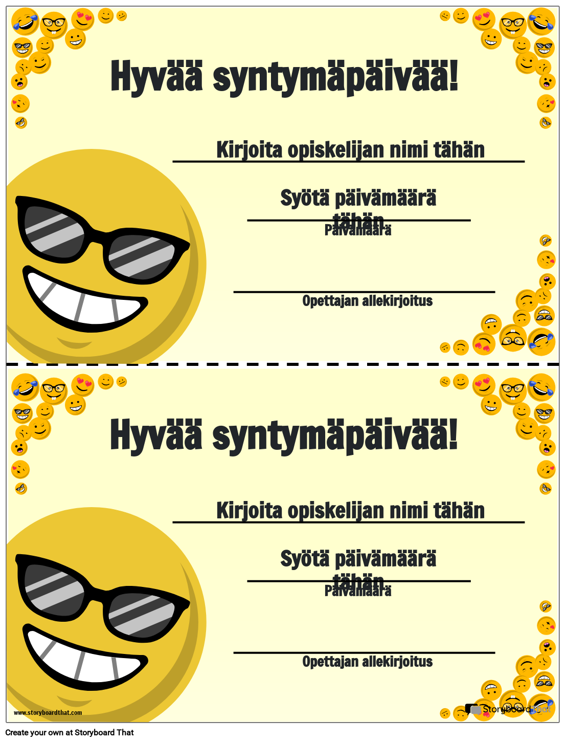 Syntymäpäivä 2 Storyboard by fi-examples