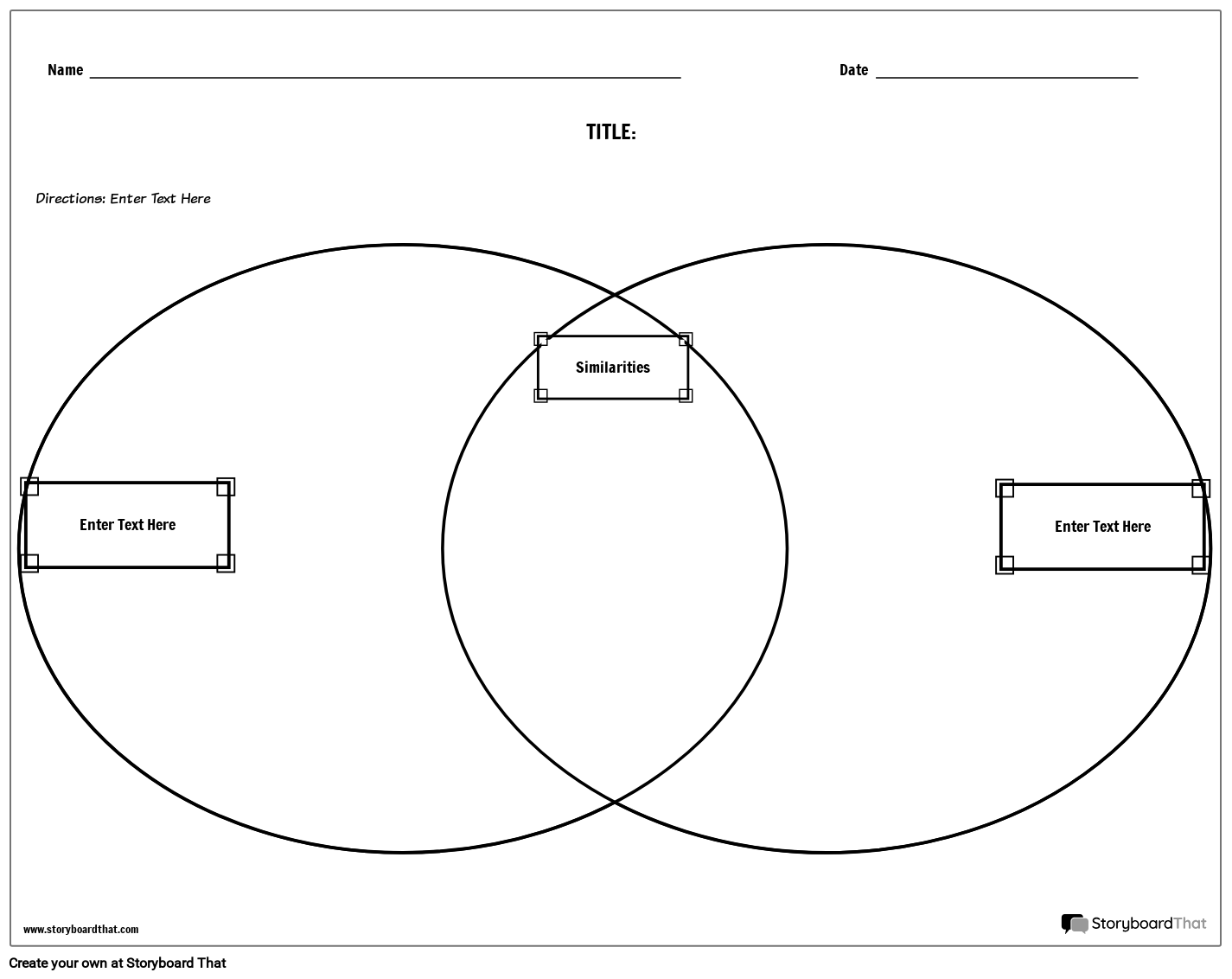 Vertaa Kontrasti-Venn-kaaviota Storyboard par fi-examples