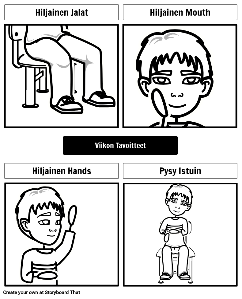 Viikon Tavoitteet - Värityssivu Storyboard by fi-examples