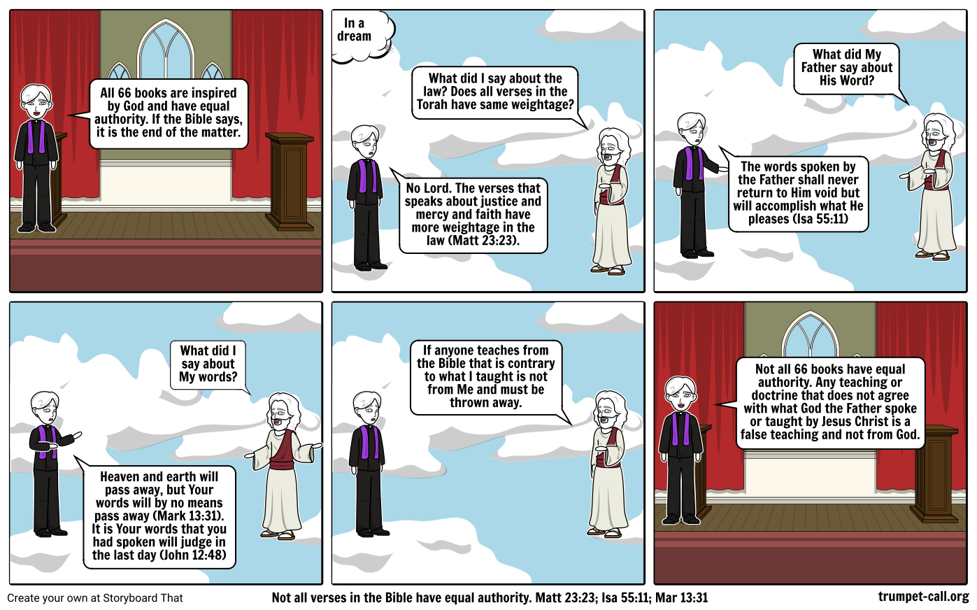 Not all verses in the Bible are equal Storyboard