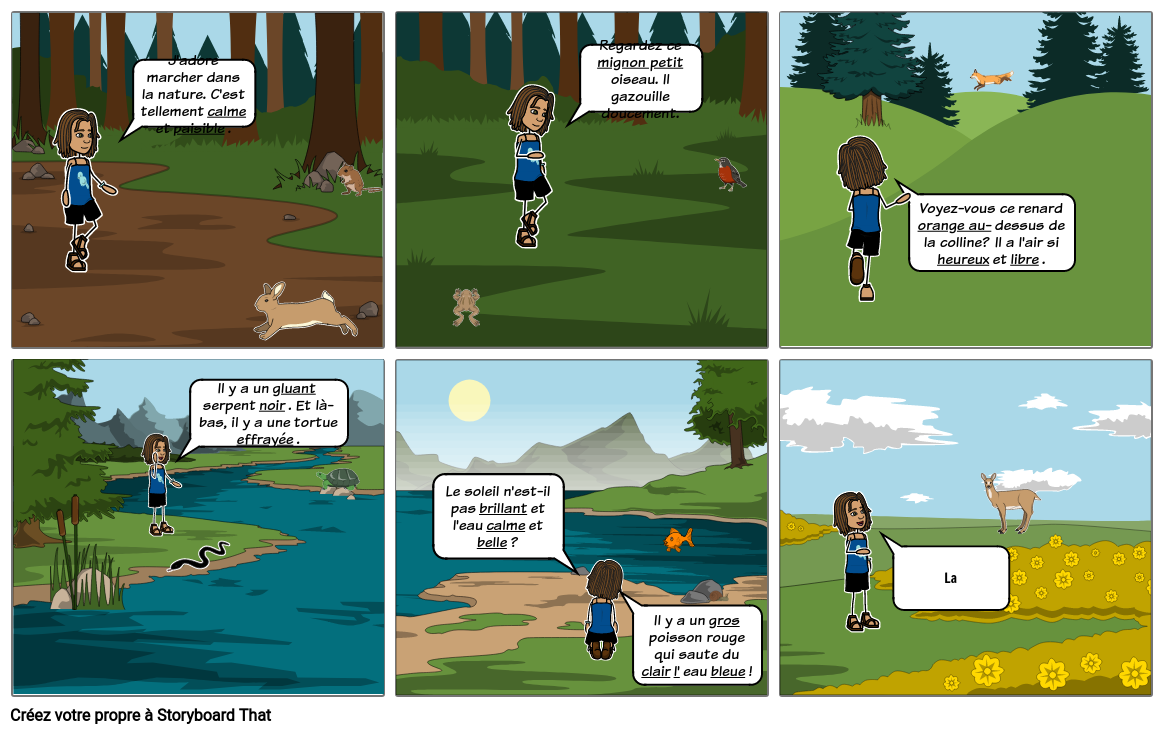 Adjectifs: Utiliser des Adjectifs - Une Promenade Dans les Bois