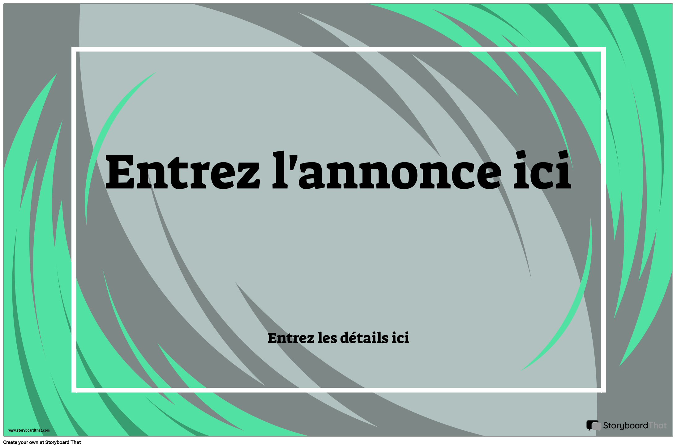 Affiche D'annonce Horizontale Storyboard par fr-examples