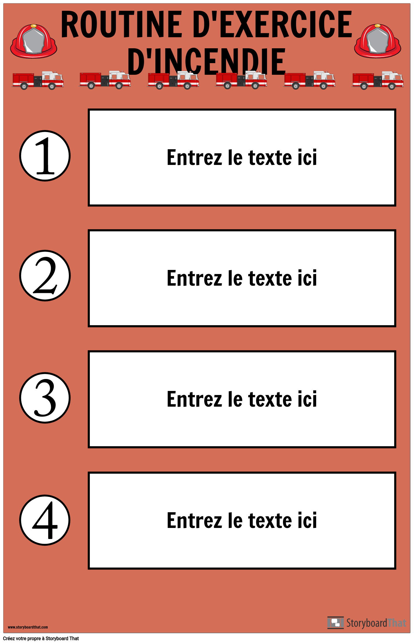 Affiche de L'exercice D'incendie Storyboard par fr-examples