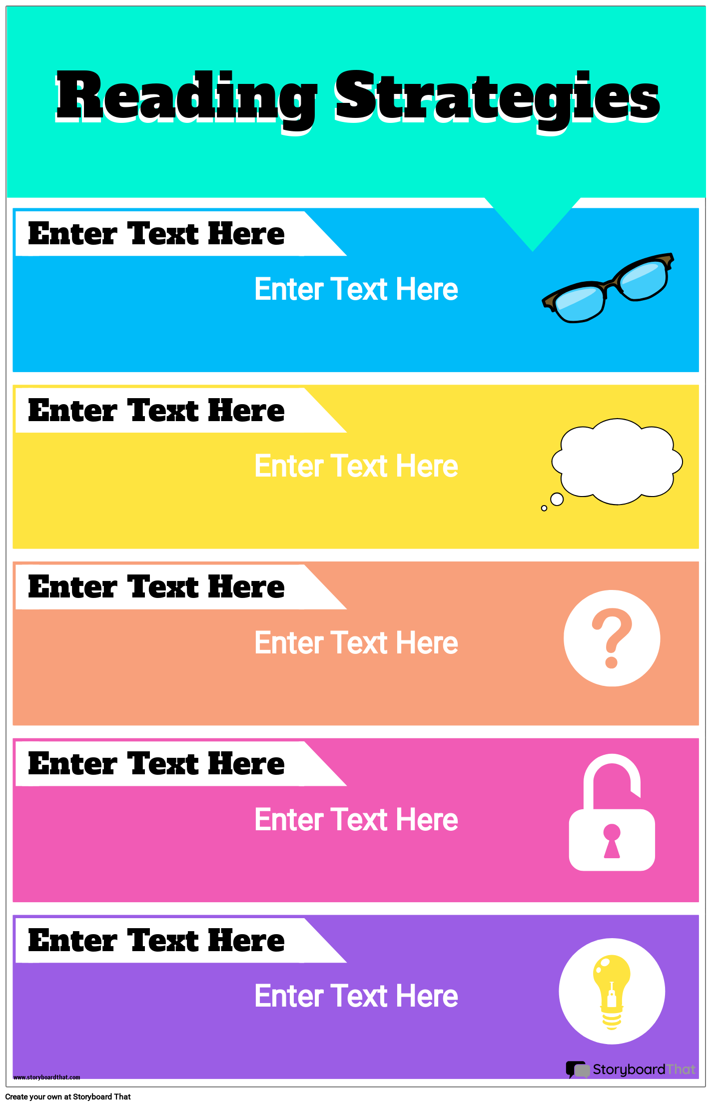 Affiche de Stratégie de Lecture 11 Storyboard par fr-examples