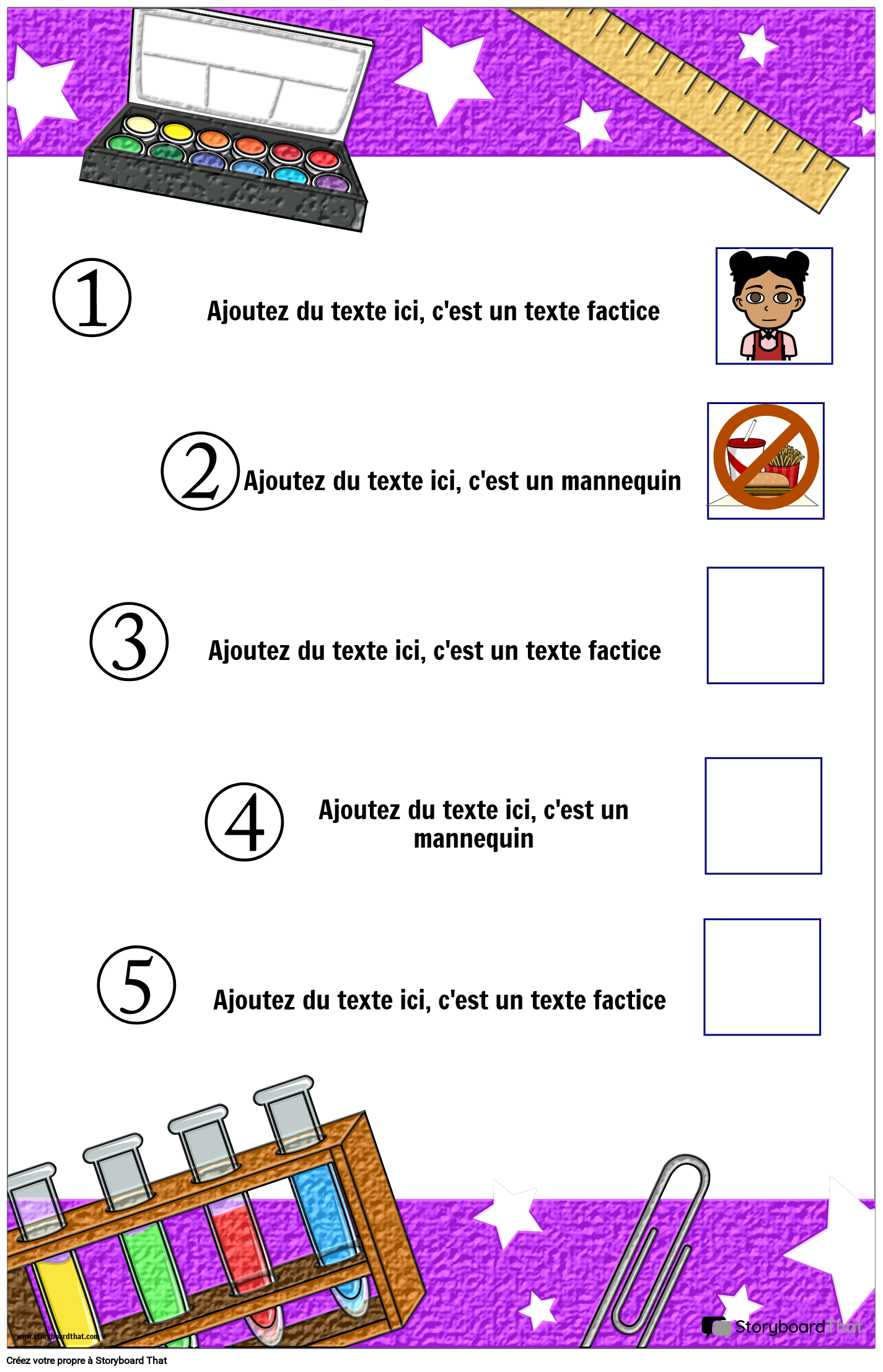 Affiche des règles de classe imprimable Storyboard