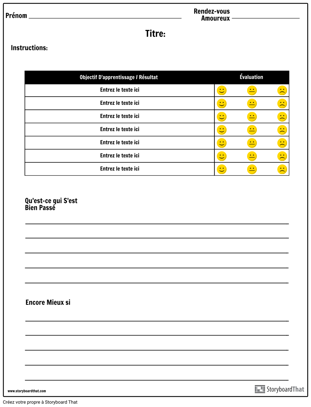 Billet de Sortie - WWW et EBI Storyboard par fr-examples