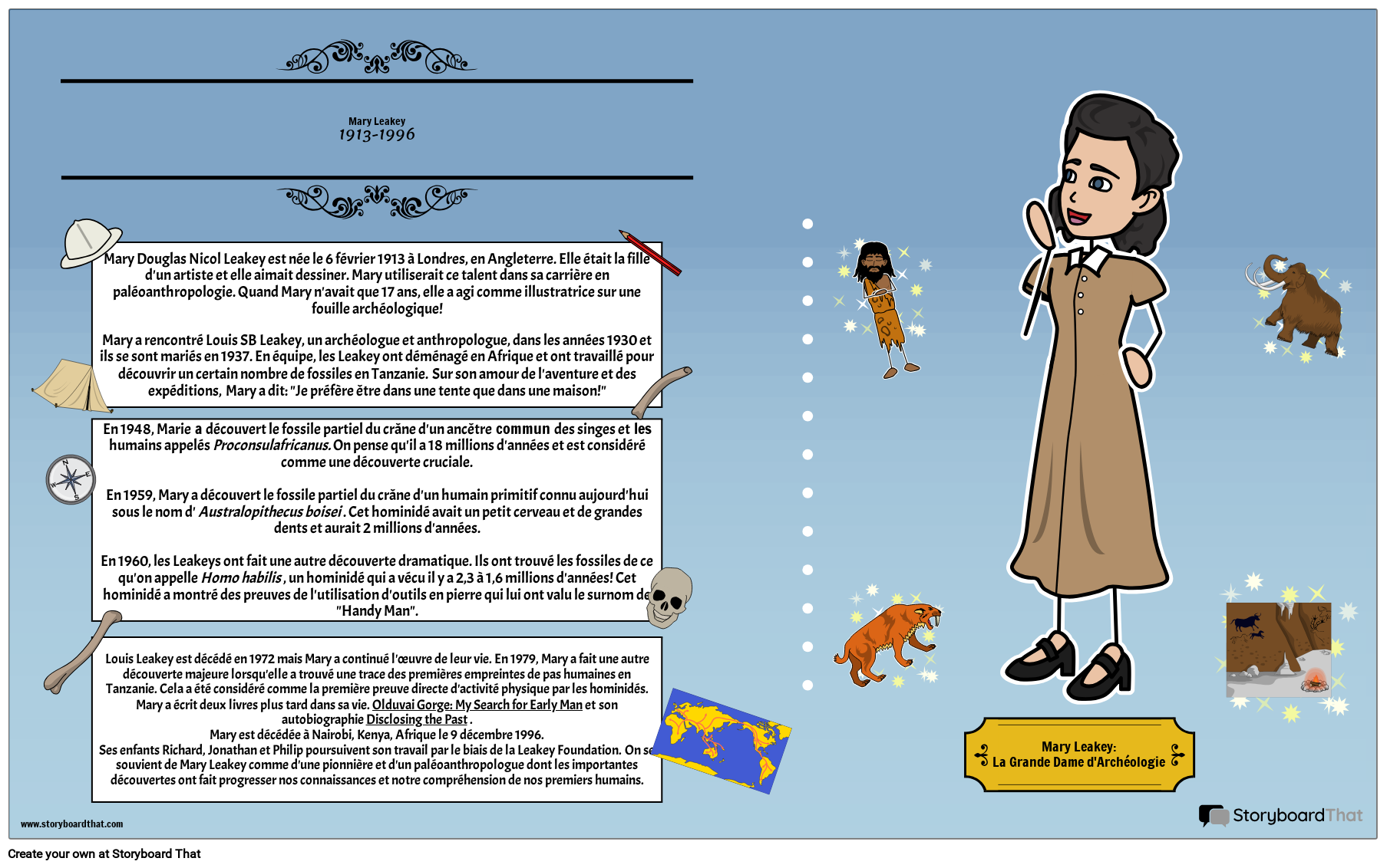 Bio des Premiers Humains Storyboard por fr-examples