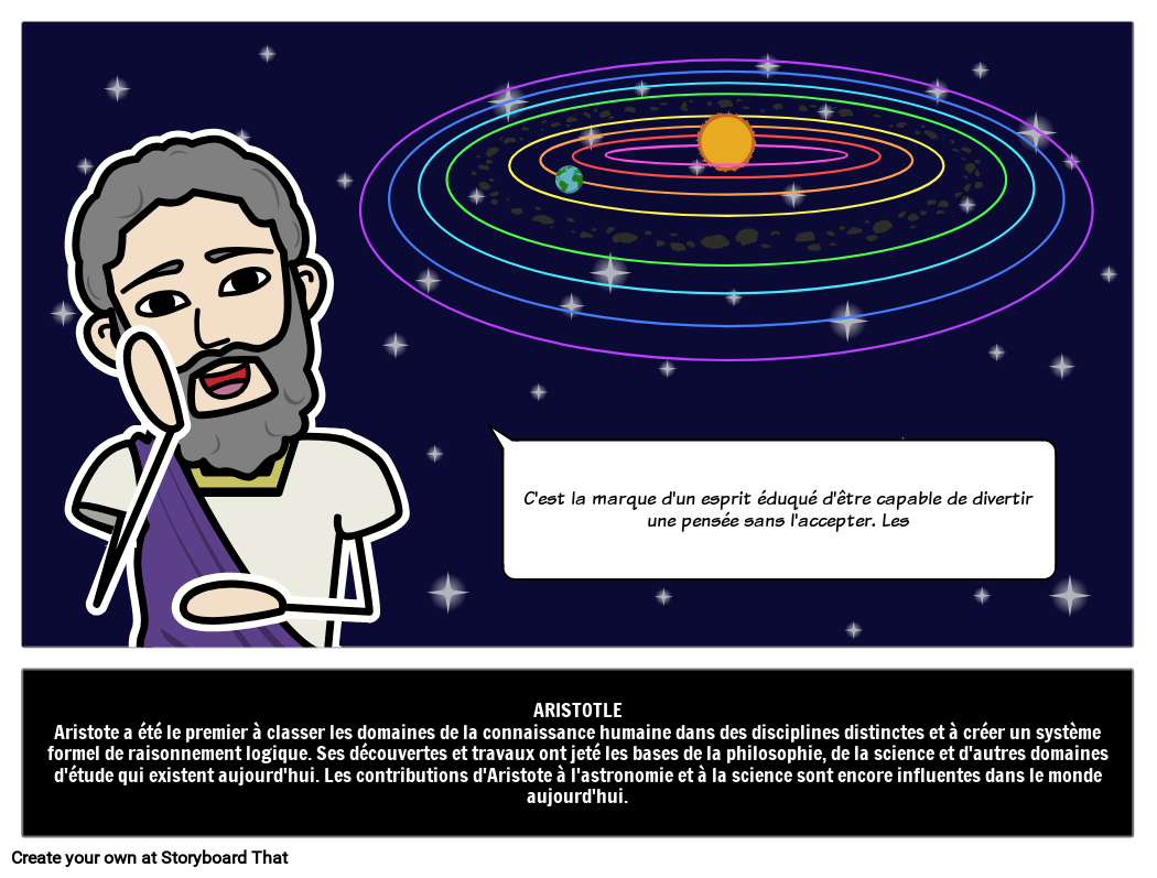 Biographie D'Aristote Storyboard por fr-examples