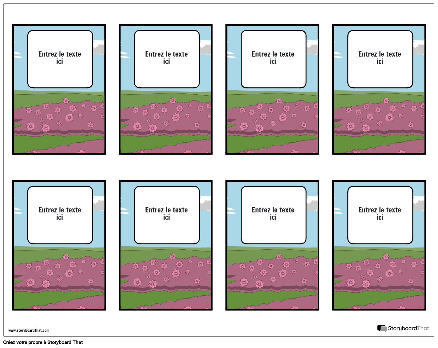 Cartes sur le thème des fleurs Storyboard par fr-examples