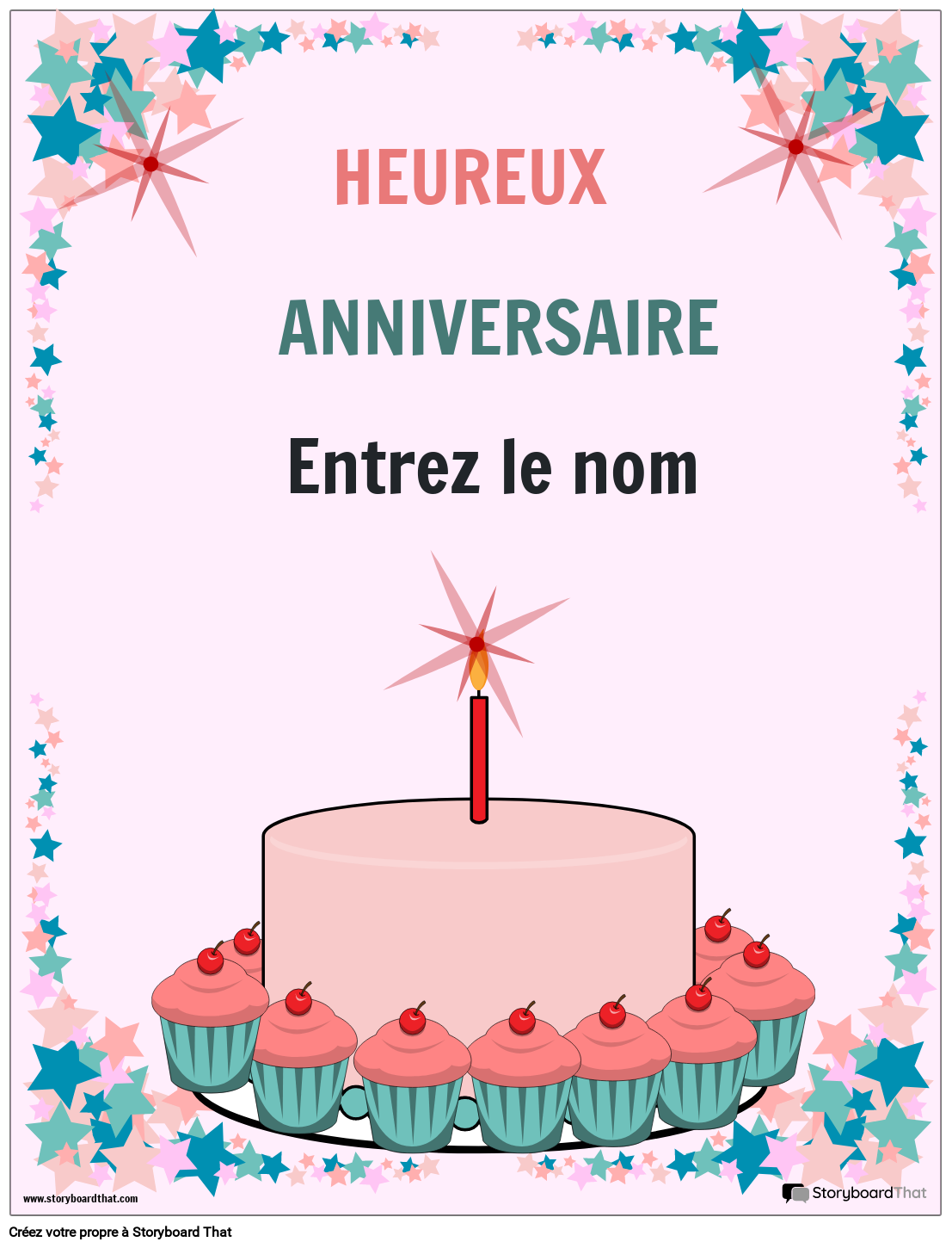 Certificat D'anniversaire Personnalisable Storyboard