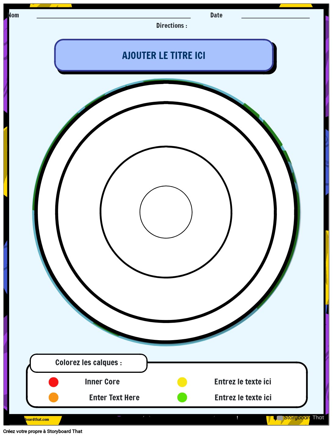 Colorez les Couches de la Terre Storyboard par fr-examples