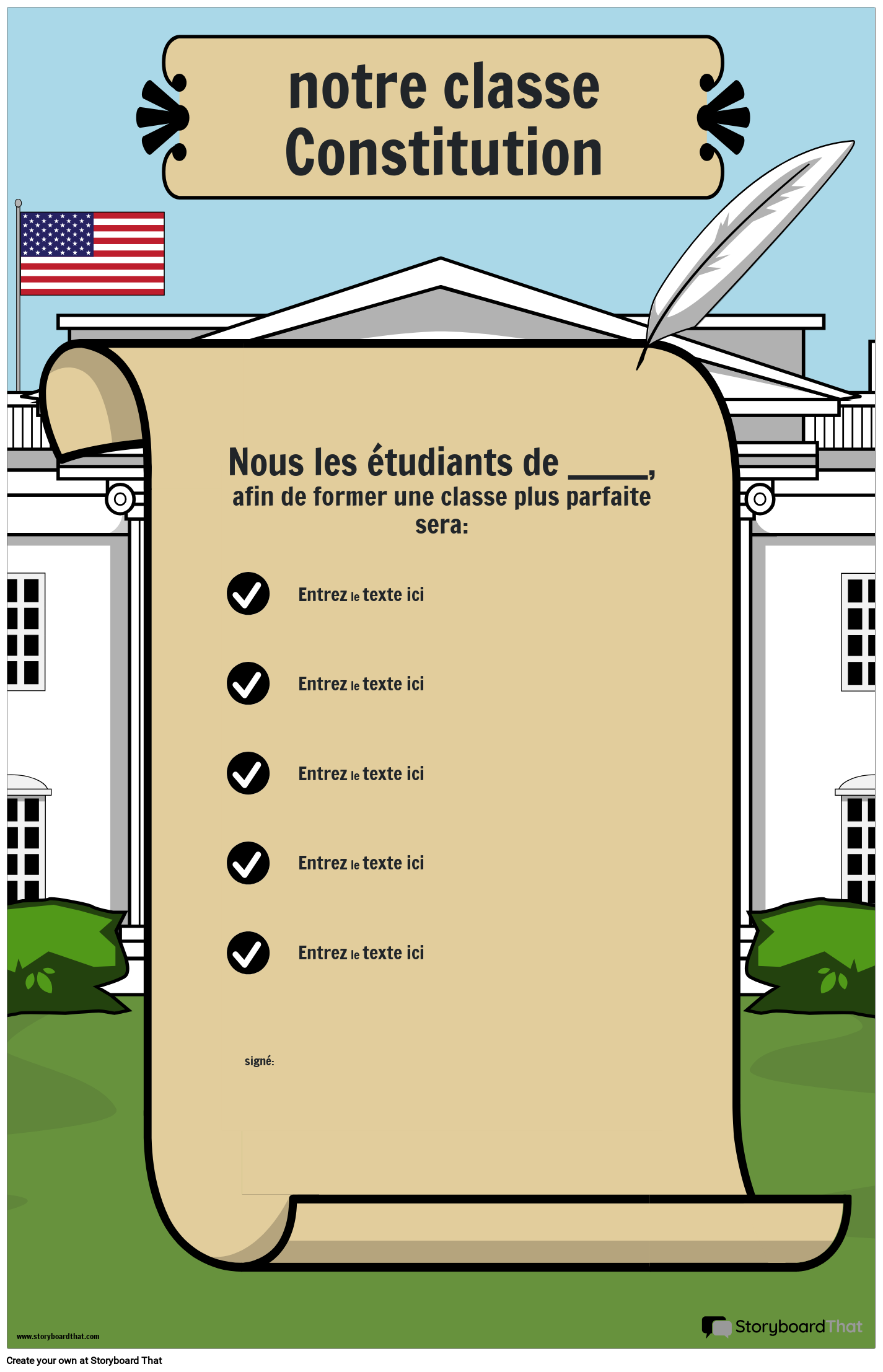 Constitution de Classe 1 Storyboard par fr-examples