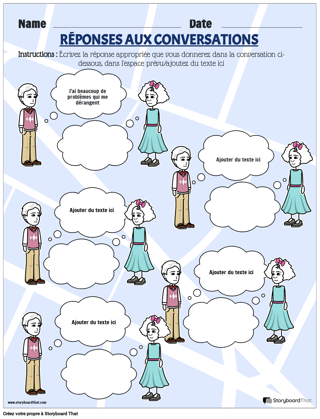 Conversation en cours Storyboard par fr-examples