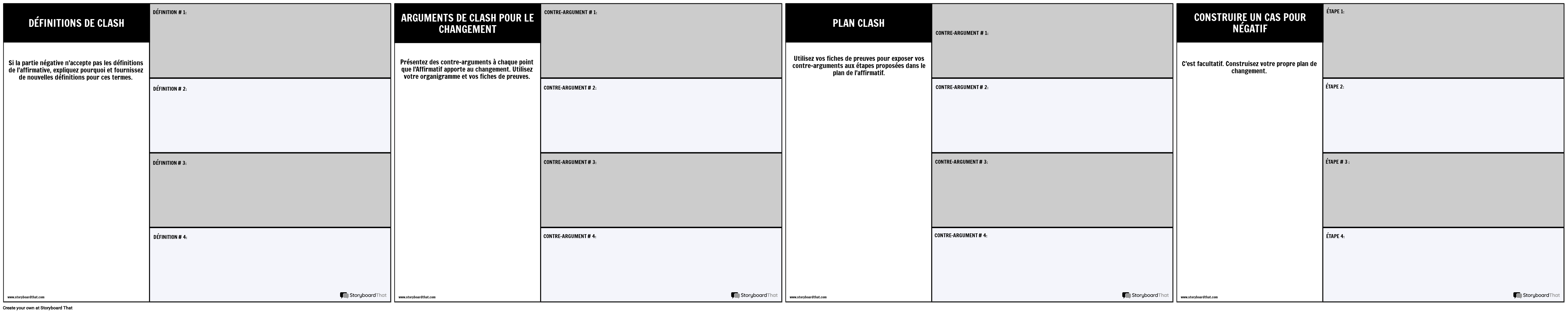 Débat sur la Construction Négative Storyboard por fr-examples