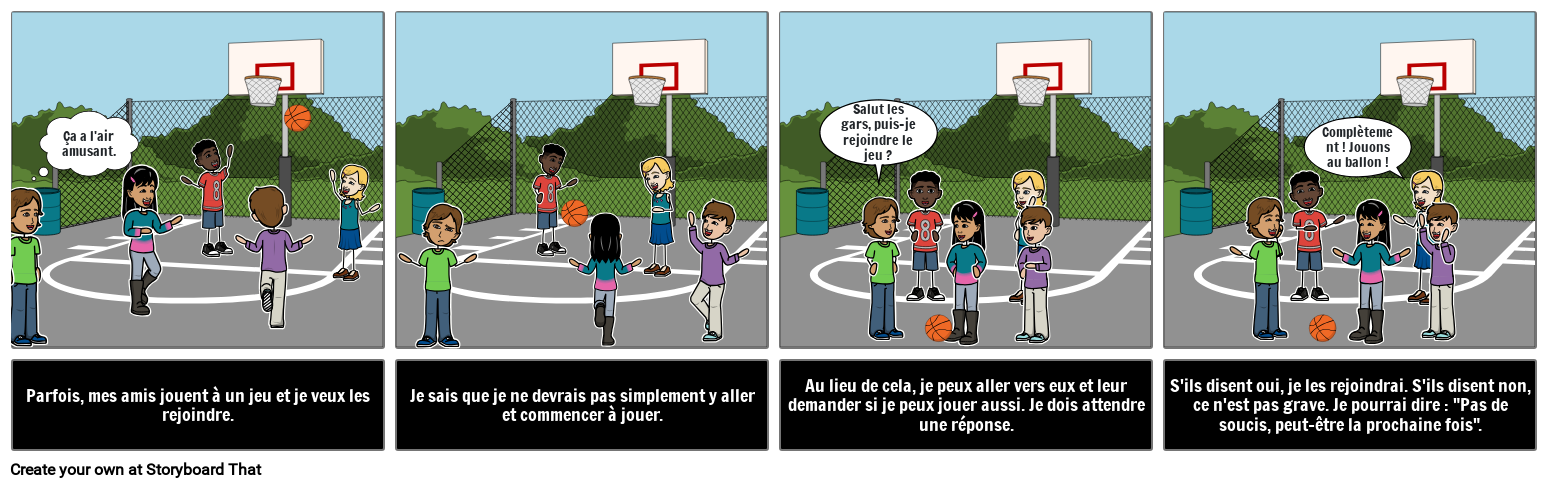 Demander à Lire des Histoires Sociales Storyboard