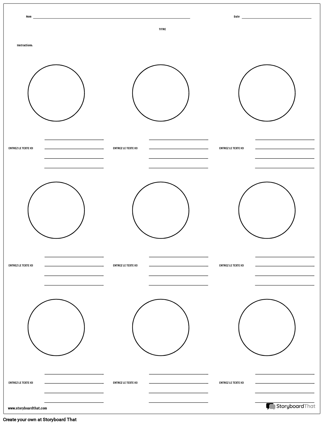 Dessins au Microscope Storyboard par fr-examples