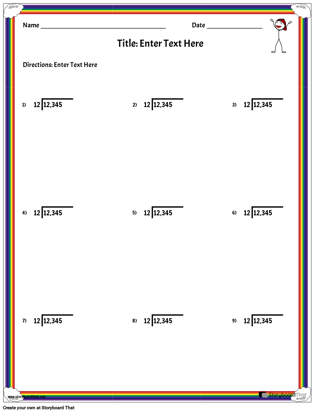 Division Portrait Couleur 2 Storyboard par fr-examples