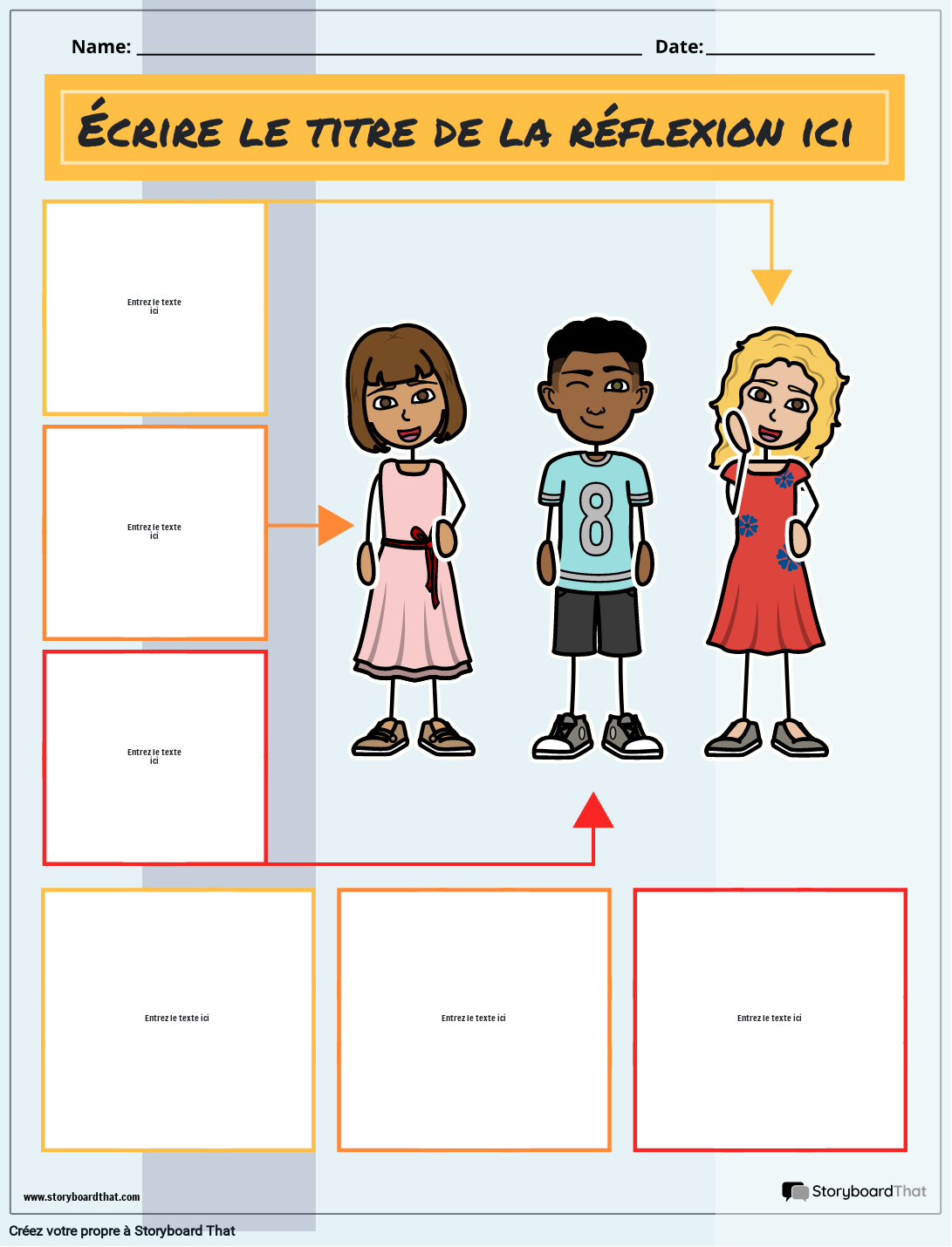 Écrire Réfléchir Couleur 1 Storyboard par fr-examples