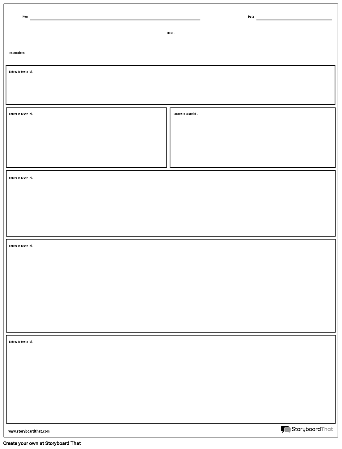 Écriture Créative - Briser les Idées Storyboard