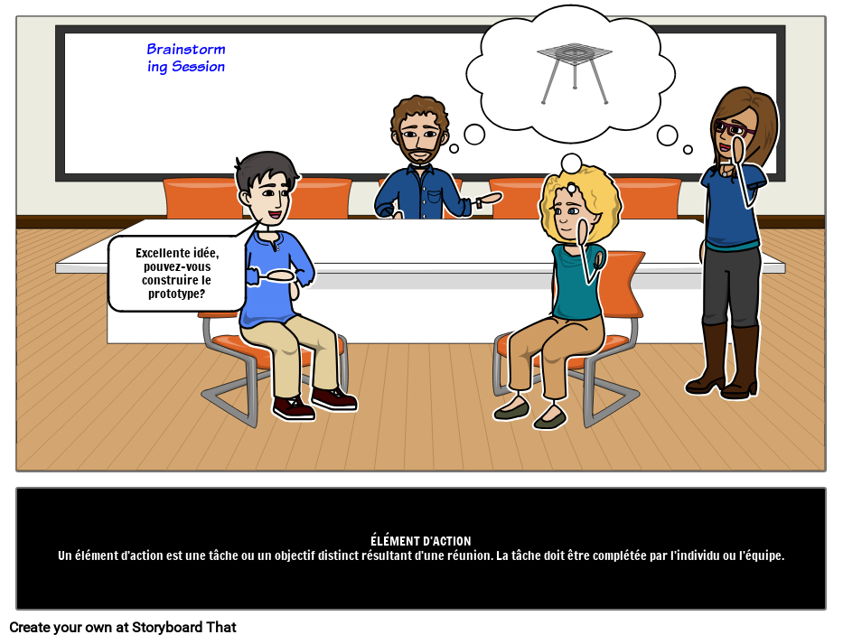Élément D'action Storyboard por fr-examples