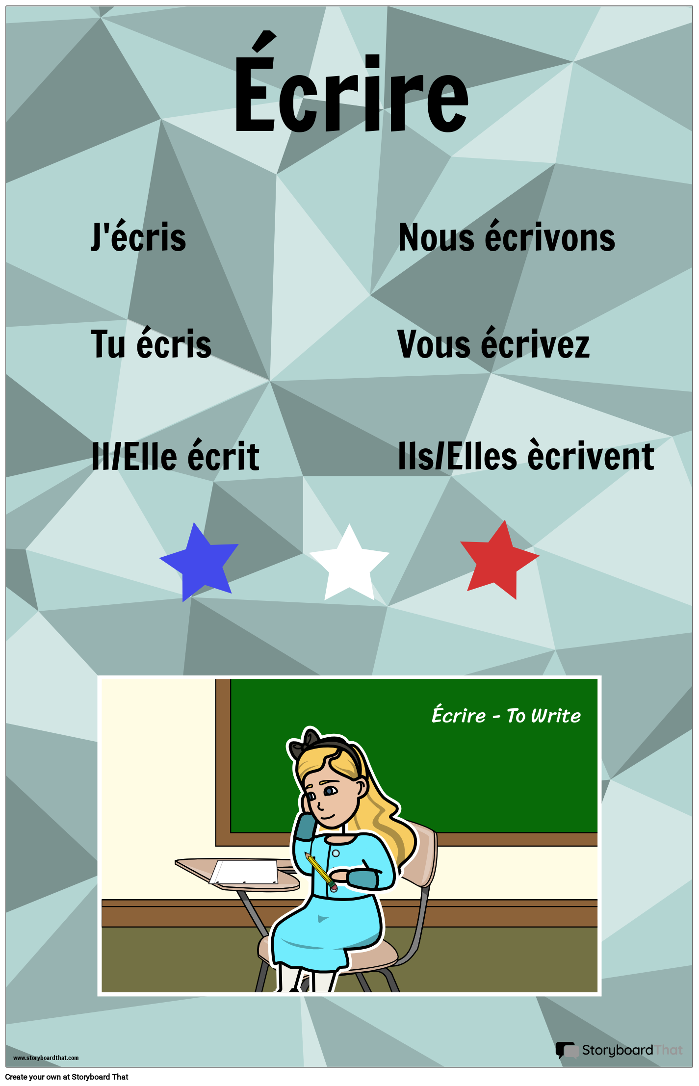 Exemple D'affiche de Conjugaison Storyboard par fr-examples