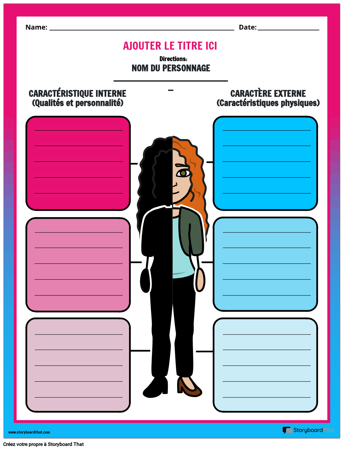 Feuille de Travail D'analyse Interne et Externe du Personnage