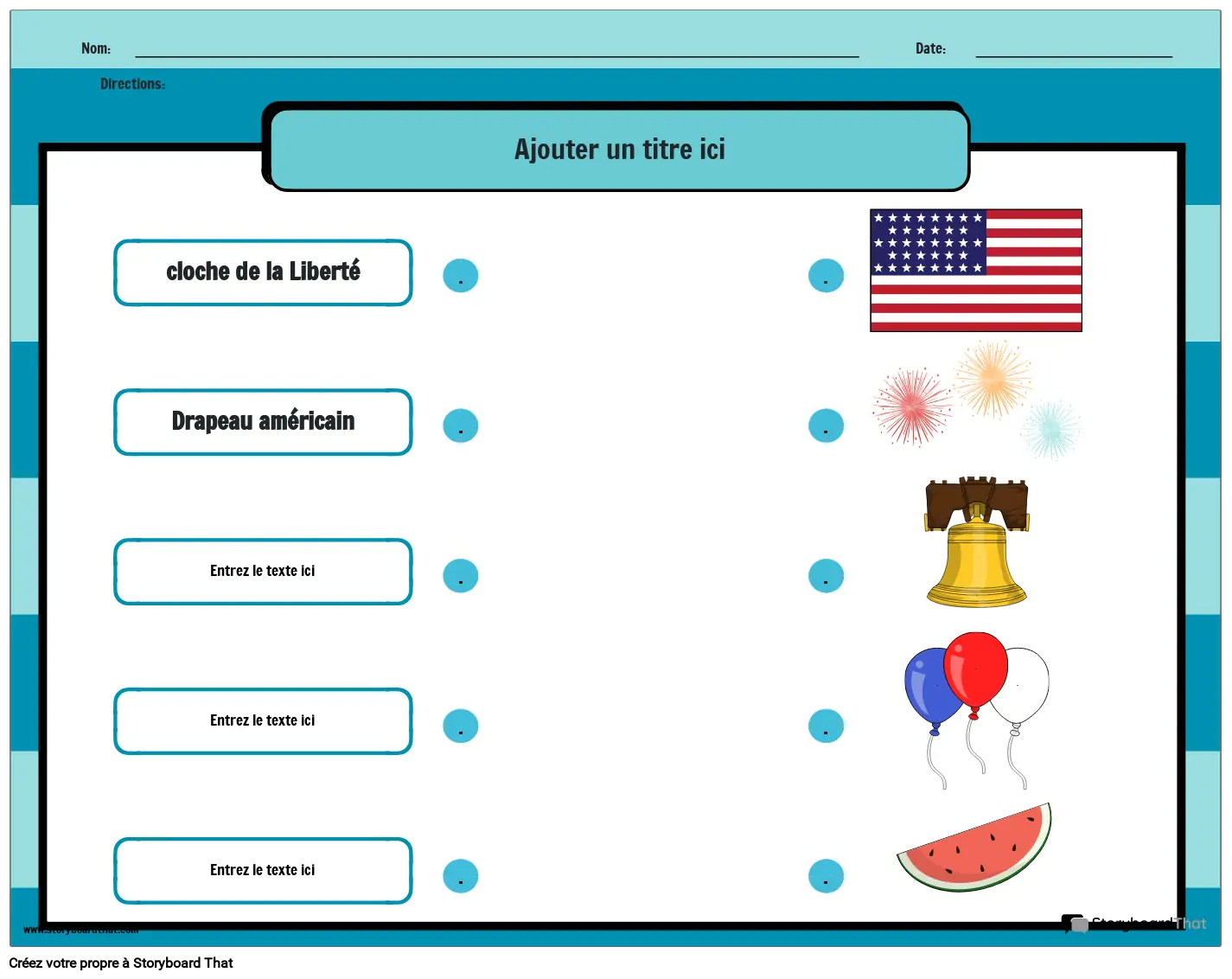 Feuille de Travail de Lecture et de Correspondance du 4 Juillet