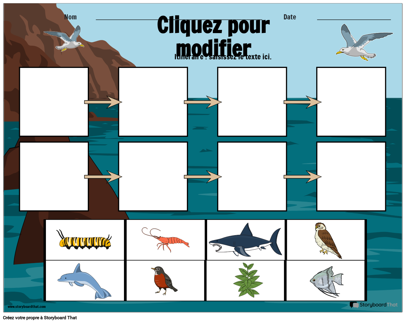 Feuille de Travail sur la Chaîne Alimentaire sur le Thème de L'océan