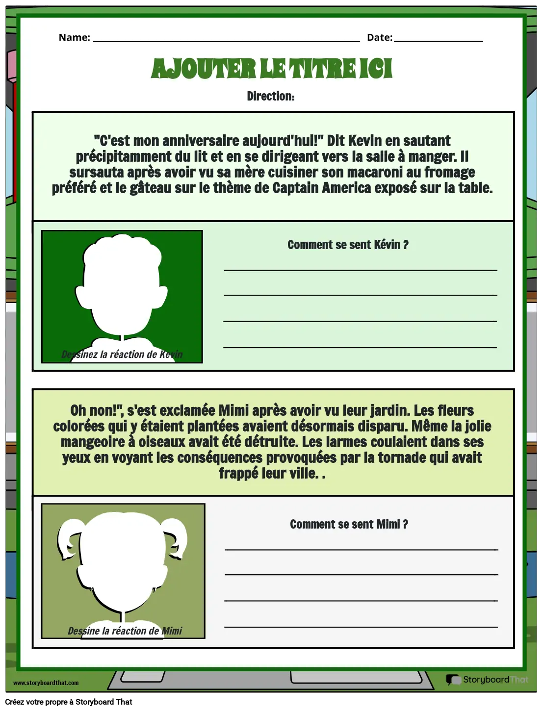 Feuille de Travail sur la Déduction des Sentiments et des Émotions